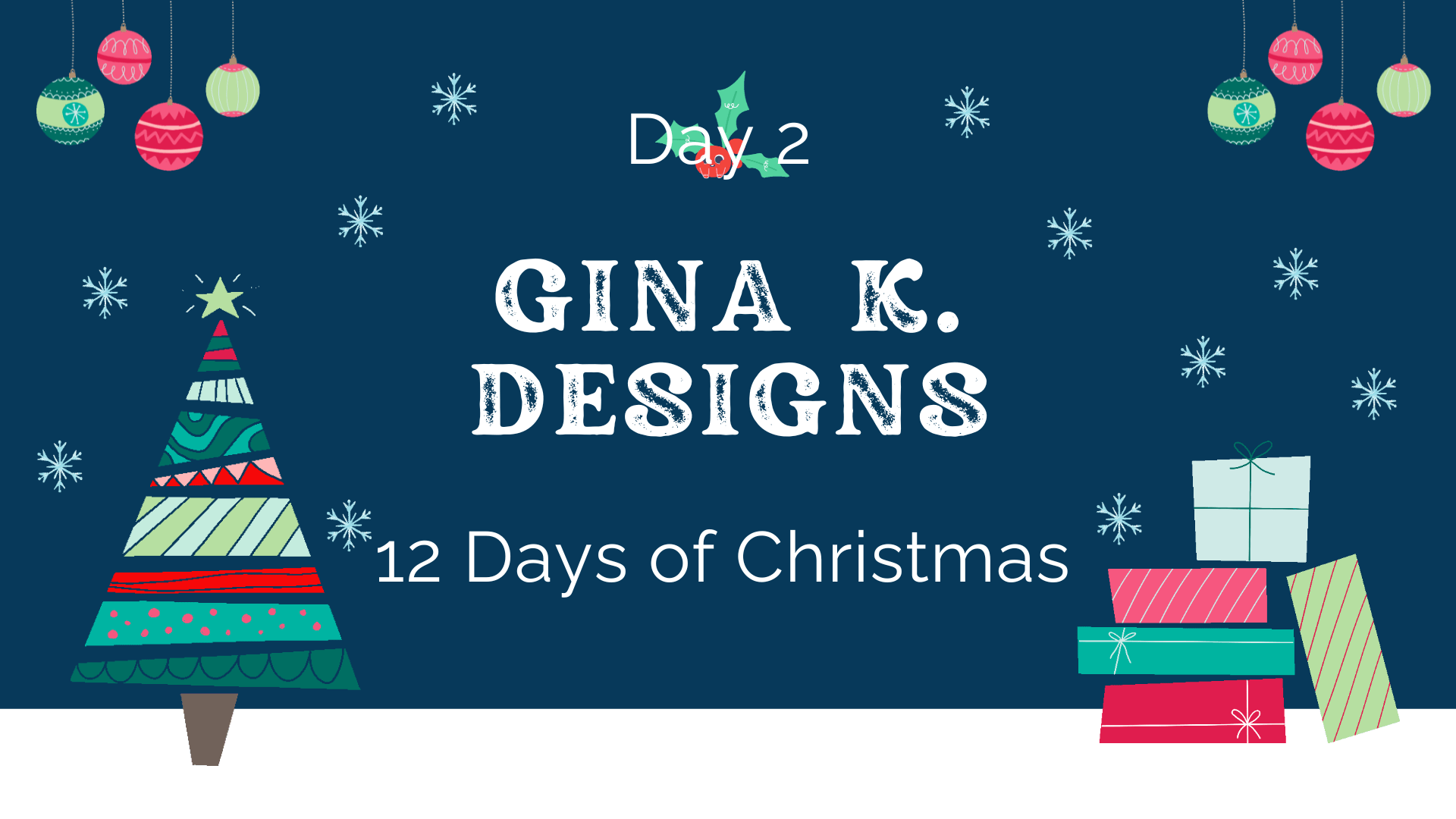 Day 2 Reveal: Gina K Designs 12 Days of Christmas Unboxing