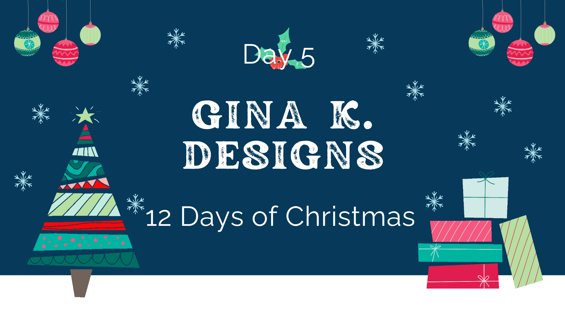 Day 5 Reveal: Gina K Designs 12 Days of Christmas Unboxing